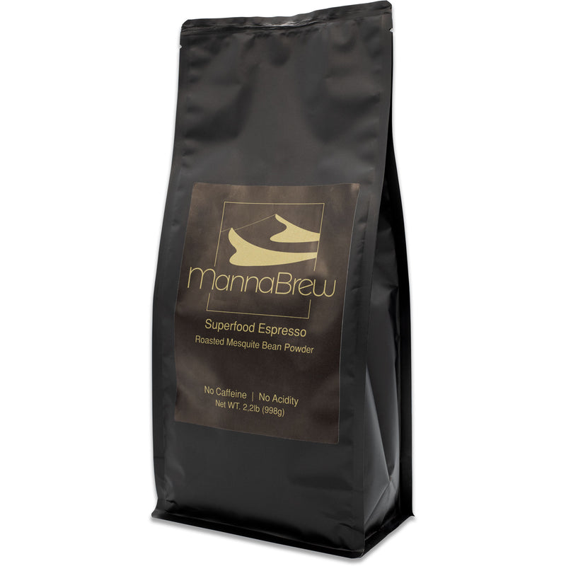 MannaBrew - Mesquite seedpod "coffee" – 2.2 lbs (998g) Bag - Makes 125 ...